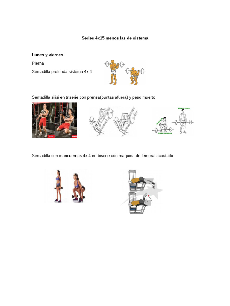 Rutina 4x4 Lau | PDF