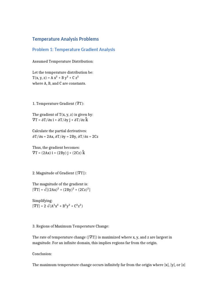 Complete_Temperature_Analysis | PDF | Heat Transfer | Thermal Conduction