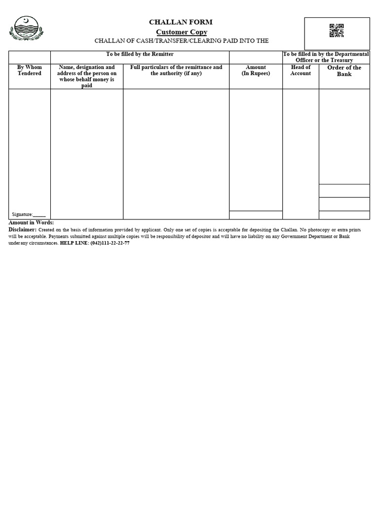 Challan | PDF | Banks | Service Industries