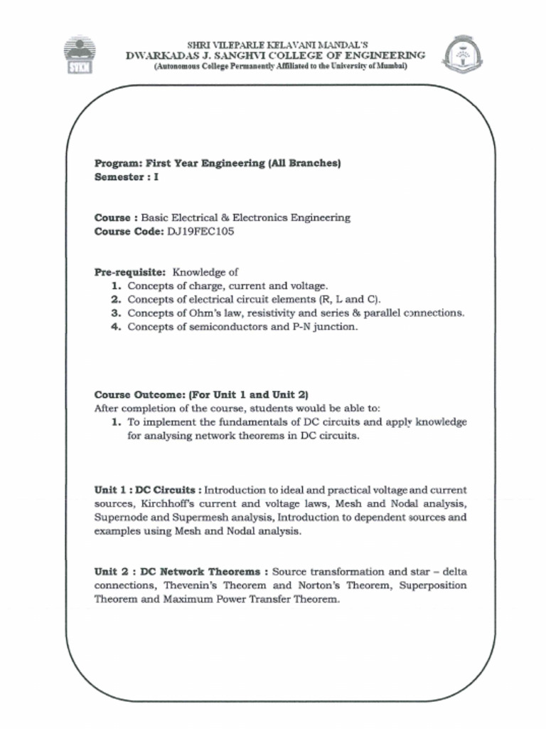 BEE - DC Circuits | PDF
