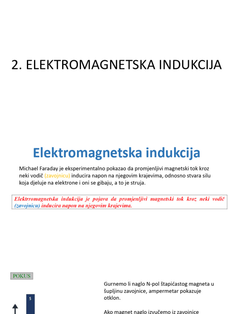 2. Elektromagnetska Indukcija PMG | PDF