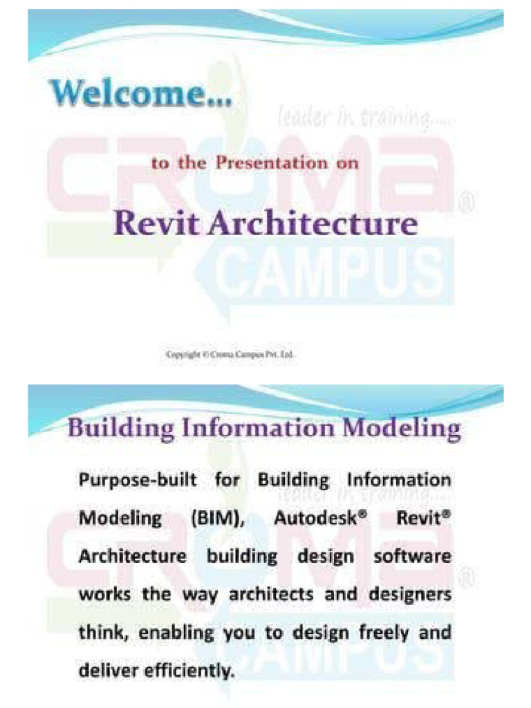 Presentation On Revit Architecture 1 320 | PDF