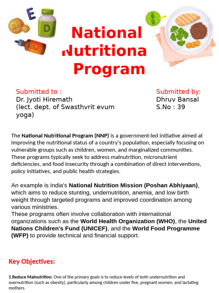National Nutritional Program | PDF | Malnutrition | Nutrition