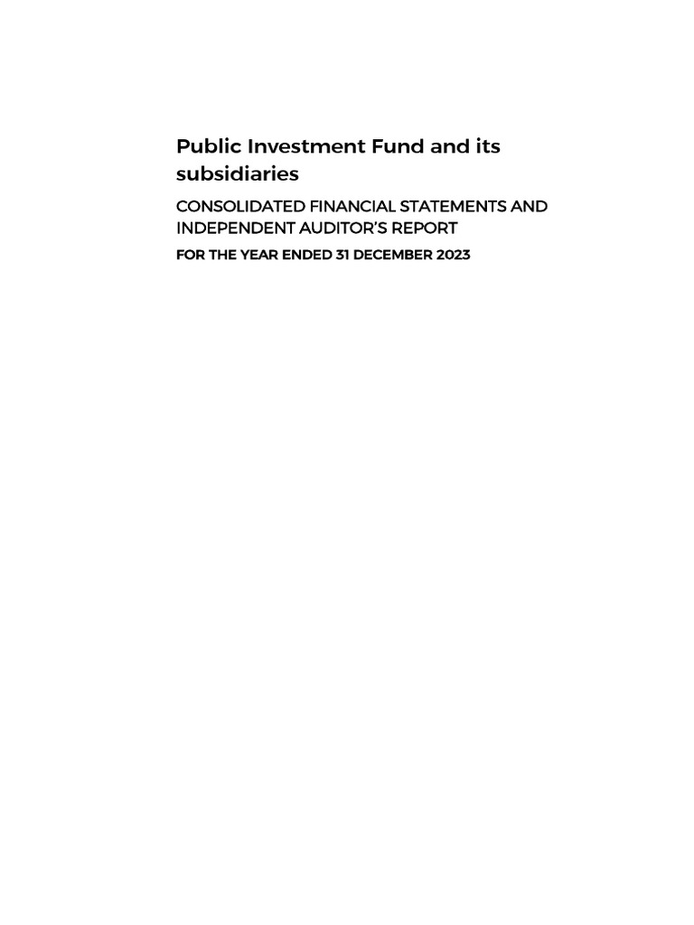 Consolidated Financial Statements 2023 | PDF | Audit | Financial Statement