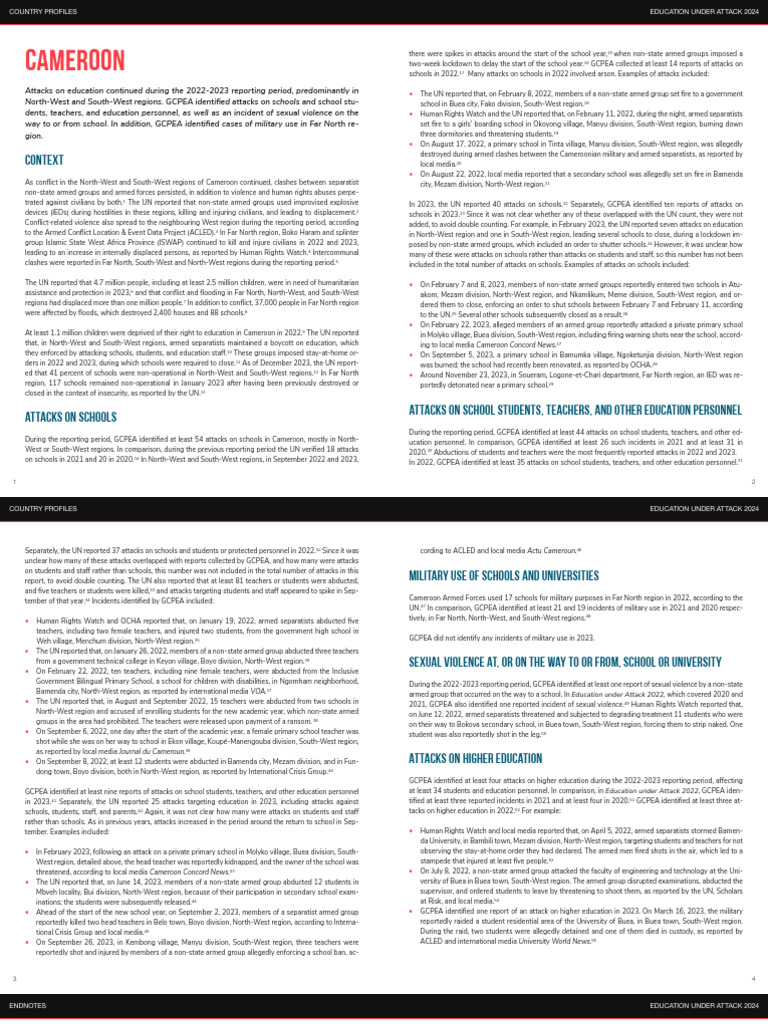 Attack-Education 2024 Cameroon | PDF | Cameroon