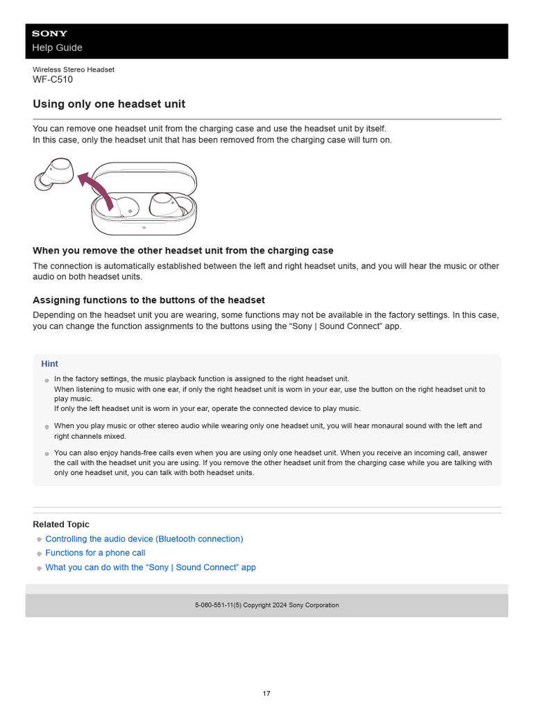 Sony WF-C510 Earbuds-17-18 | PDF | Consumer Electronics