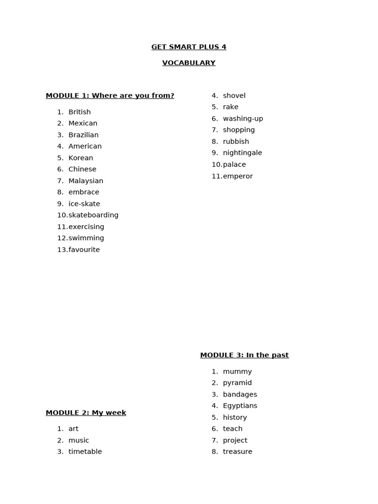 GET-SMART-PLUS- year 4 | PDF