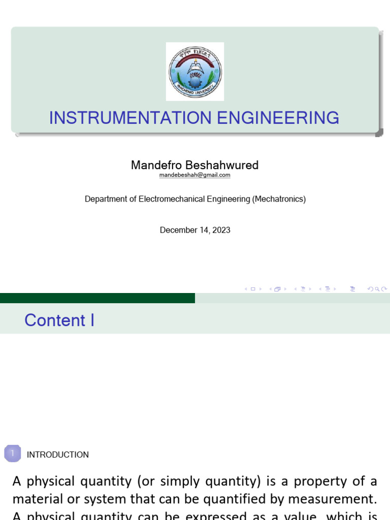 Instrumentation Engineering Overview | PDF | Accuracy And Precision ...