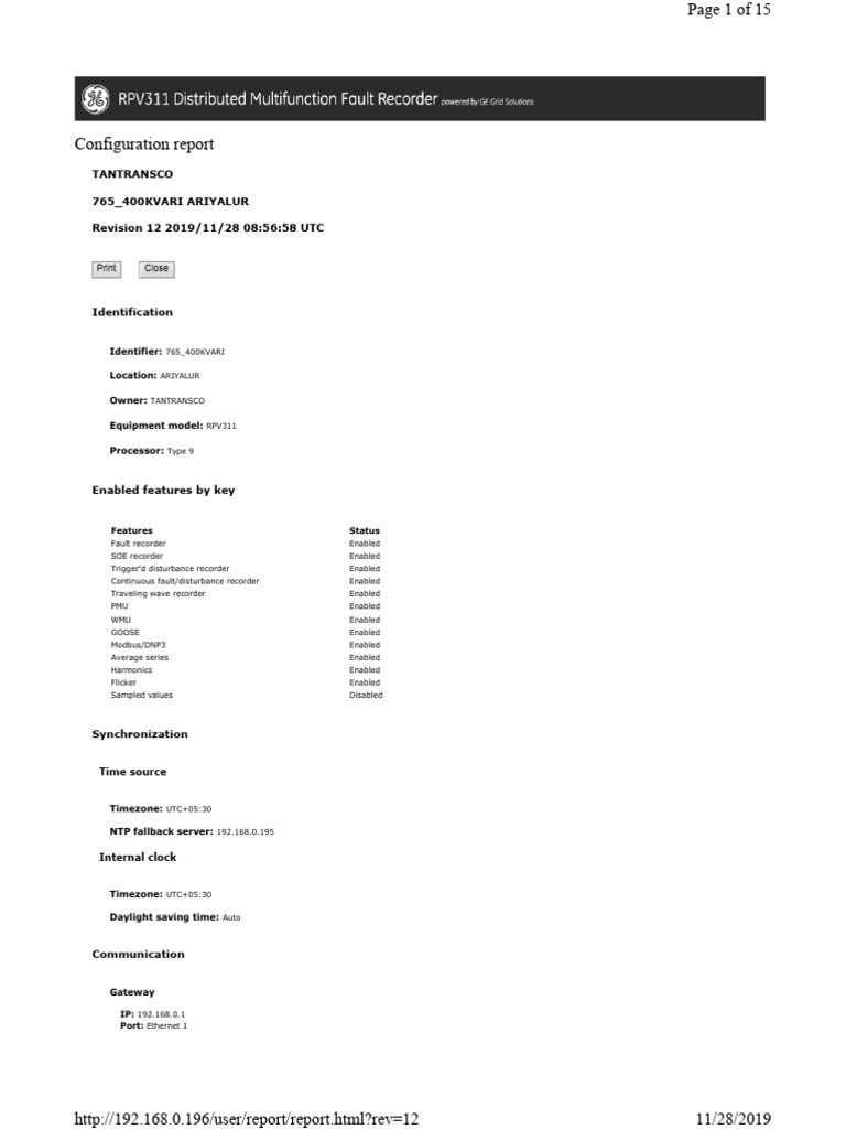 765KV_RPV_REPORT | PDF | Information And Communications Technology | Data Transmission