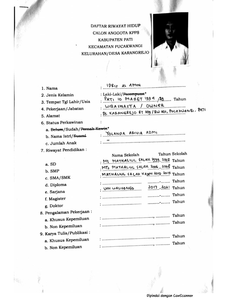 Riwayat Hidup Idris | PDF