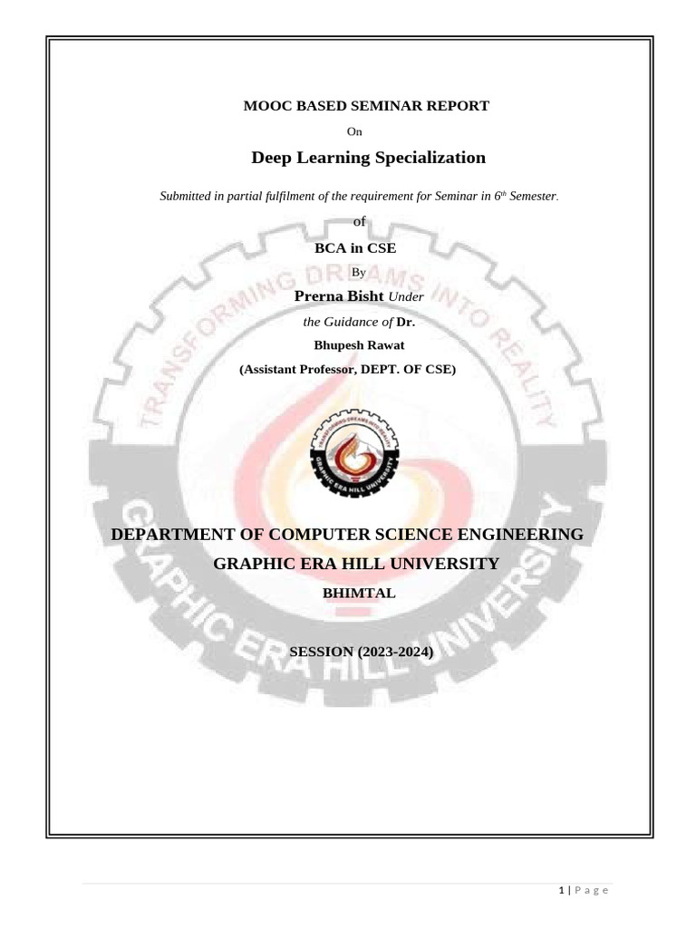 Prerna Bisht | PDF | Artificial Neural Network | Deep Learning Prerna Bisht | PDF | Artificial Neural Network | Deep Learning