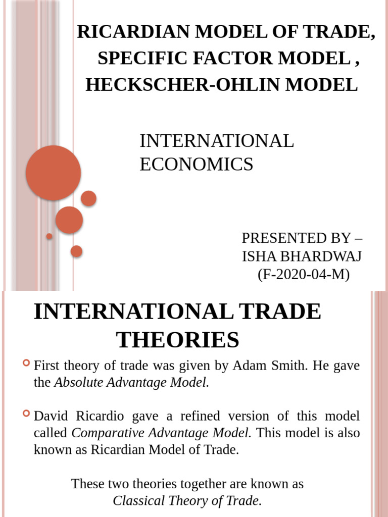 Models of Trade | PDF | Comparative Advantage | Economics