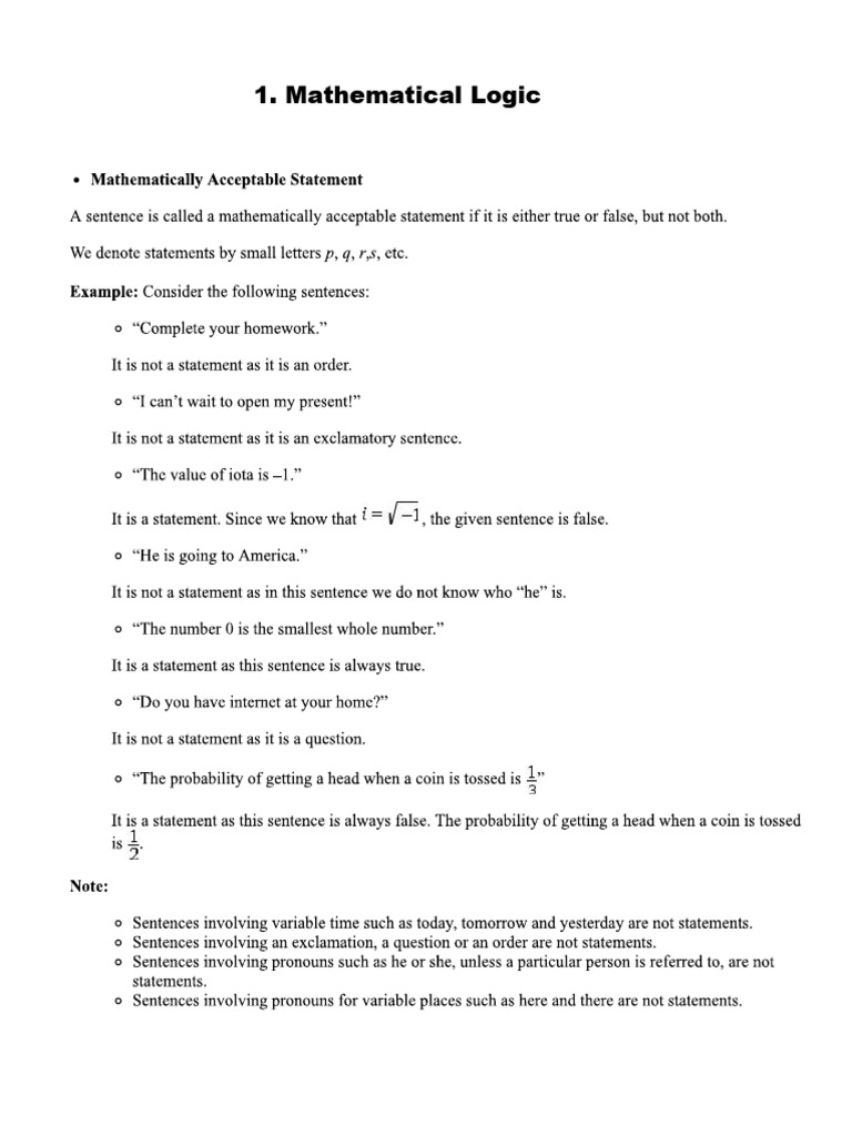 Mathematical Logic | PDF