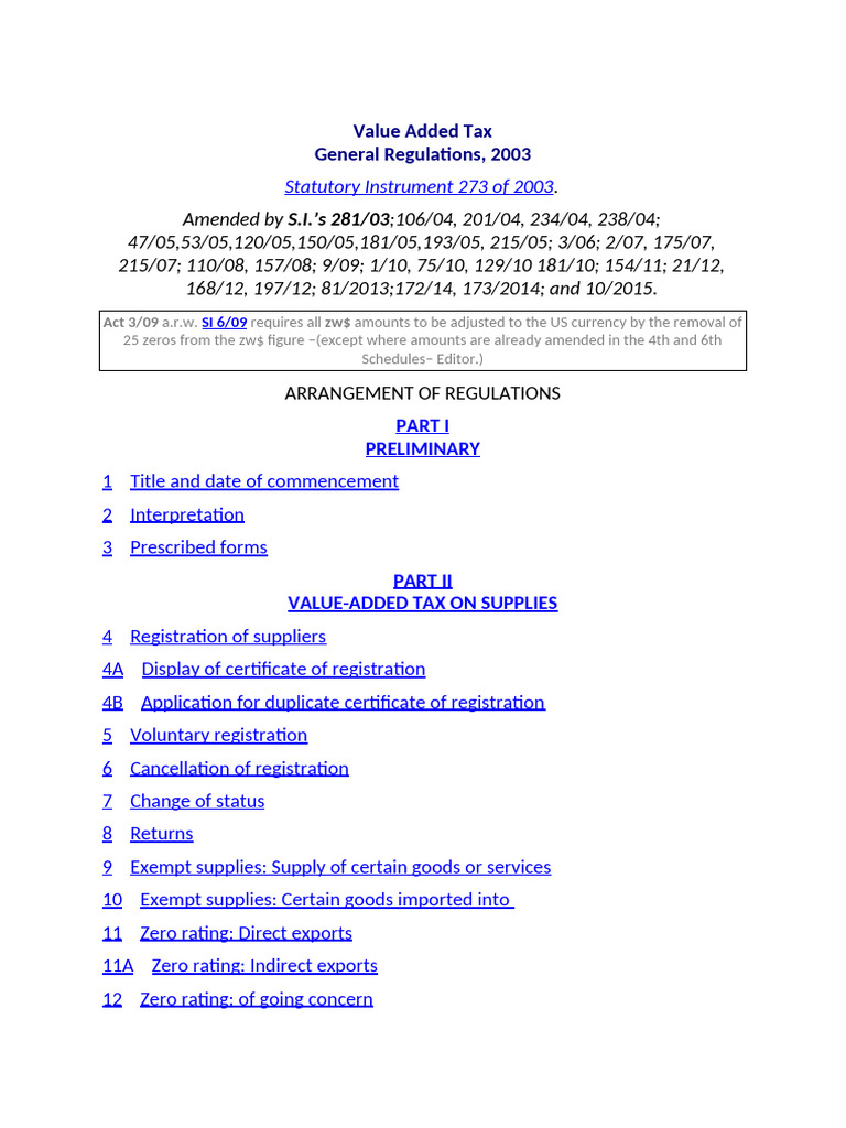 Value Added Tax Regs Updated 2015 | PDF | Value Added Tax | Tax Exemption