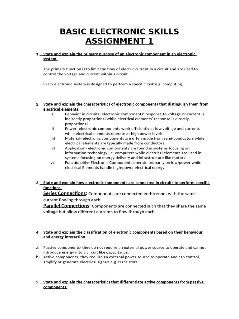 BASIC ELECTRONICS | PDF | Electronics | Passivity (Engineering)