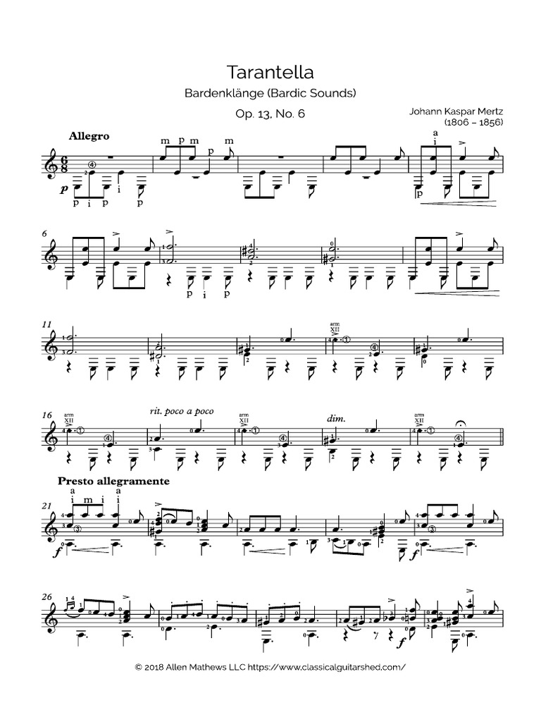 Tarantella J.kaspar Mertz | PDF