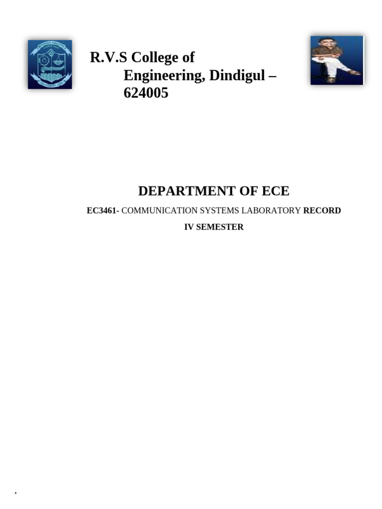 CS-LAB MANUAL | PDF | Modulation | Frequency Modulation
