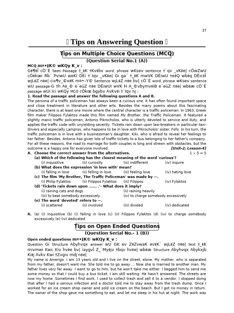 05. Tips on Answering Question | PDF | Astronauts