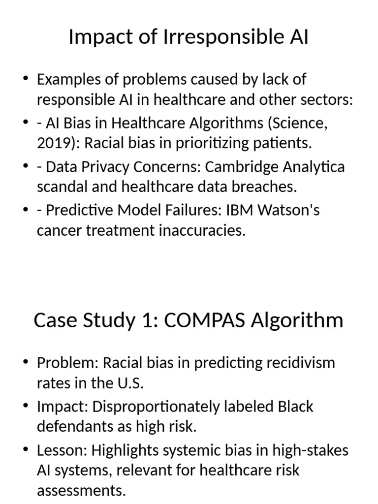 Irresponsible AI Facts and Case Studies | PDF