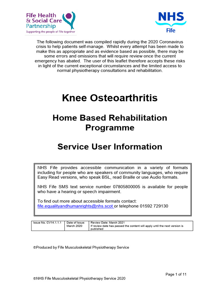 Knee Osteoarthritis English | PDF | Osteoarthritis | Knee