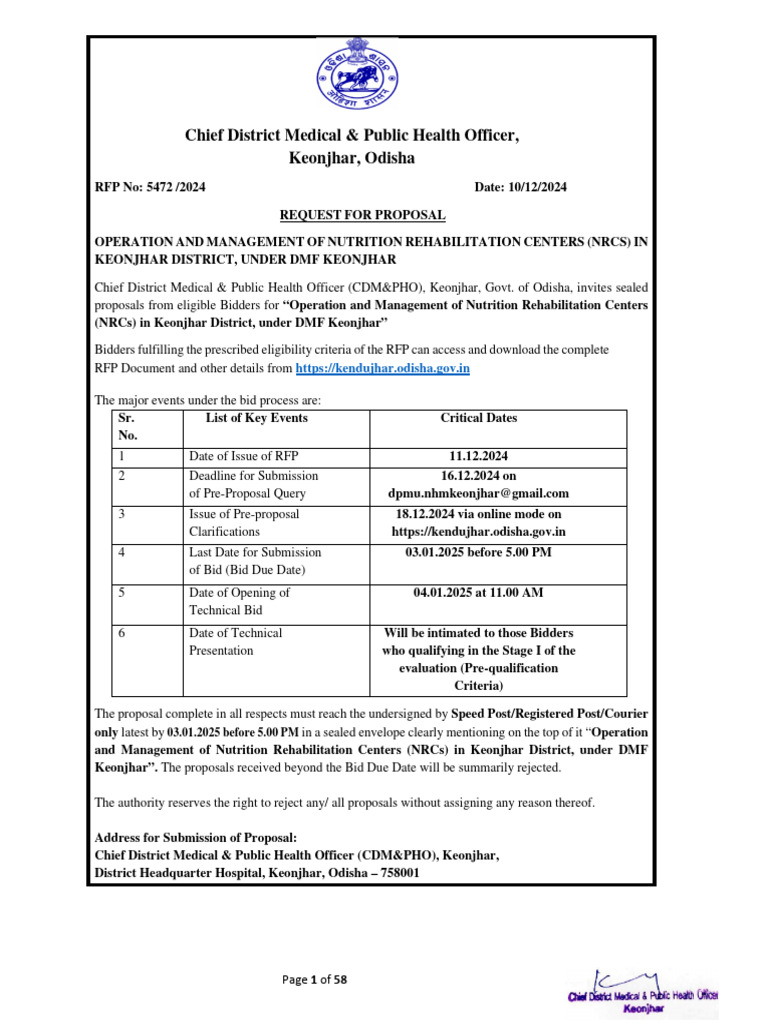 RFP Document NRC | PDF | Request For Proposal | Misrepresentation