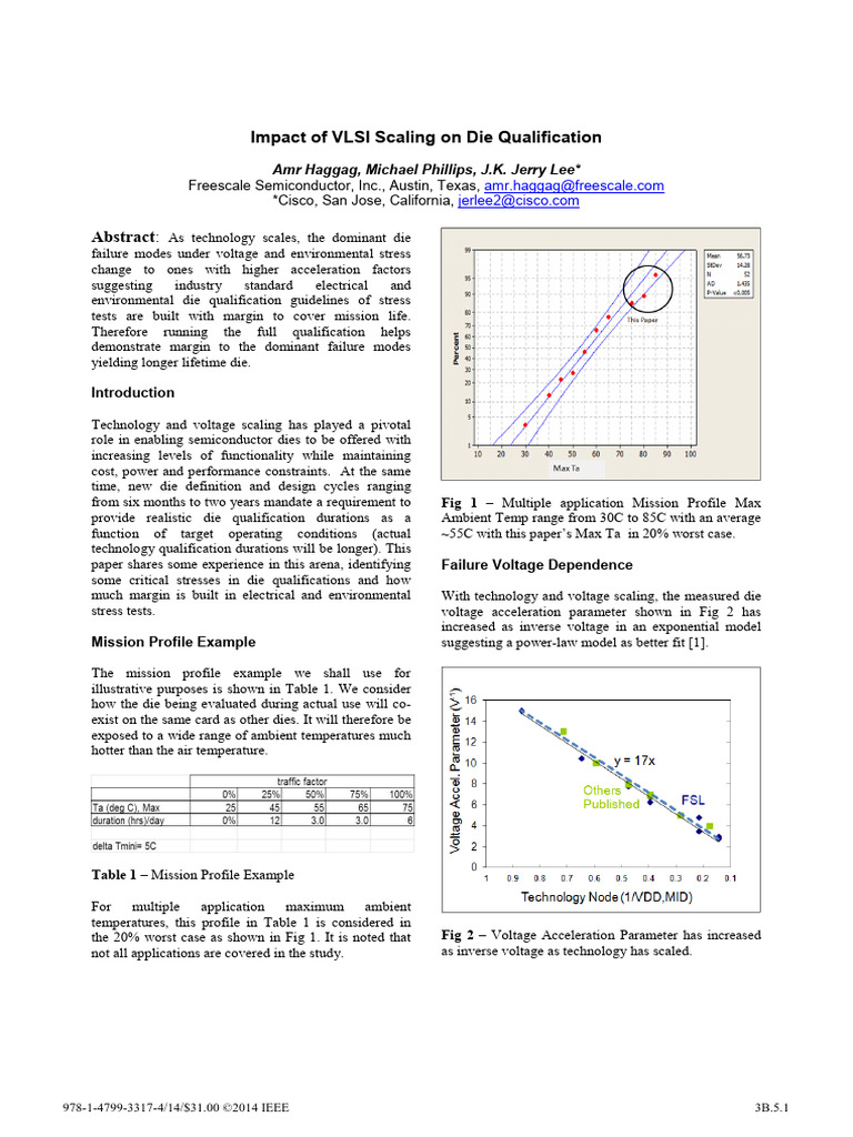 VLSI Scaling Effects on Die Qualification | PDF | Applied And ...