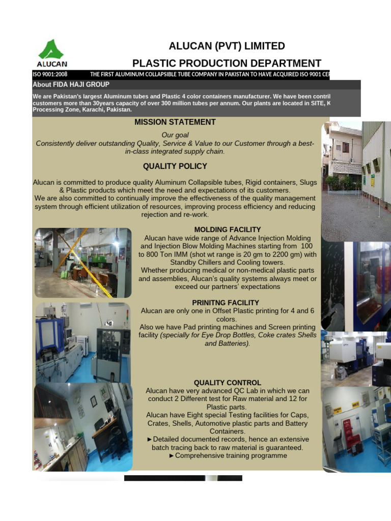 Alucan Plastic Profile1 | PDF | Coca Cola | Plastic
