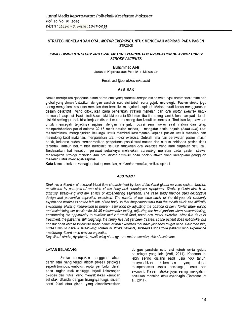 Swallowing Strategy and Oral Motor Exerc 114ddecf | PDF