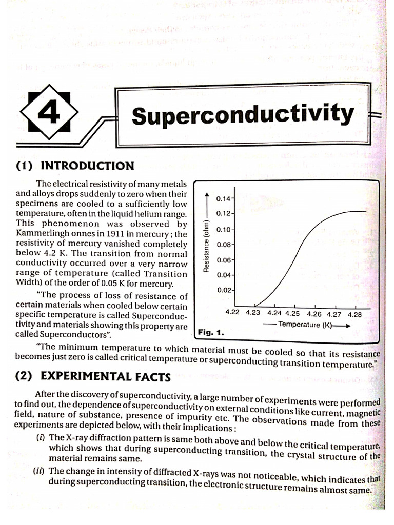 CH 4 - Superconductivity | PDF