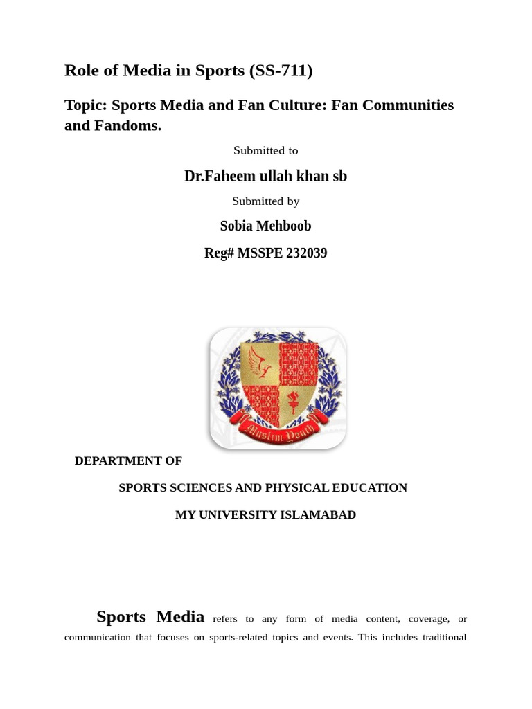 Media's Role in Sports Fandom | PDF | Fandom | Sports