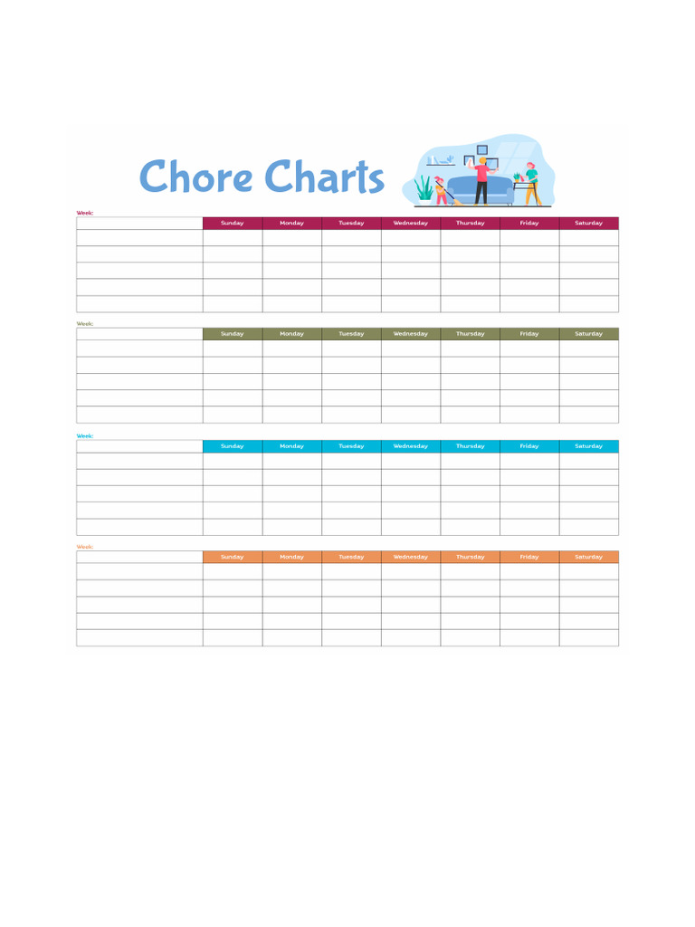 Printable Blank Monthly Chore Charts - 3876.png | PDF