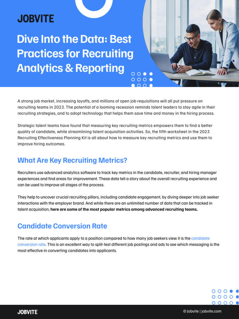 Recruiting Analytics & Reporting | PDF | Recruitment | Performance ...