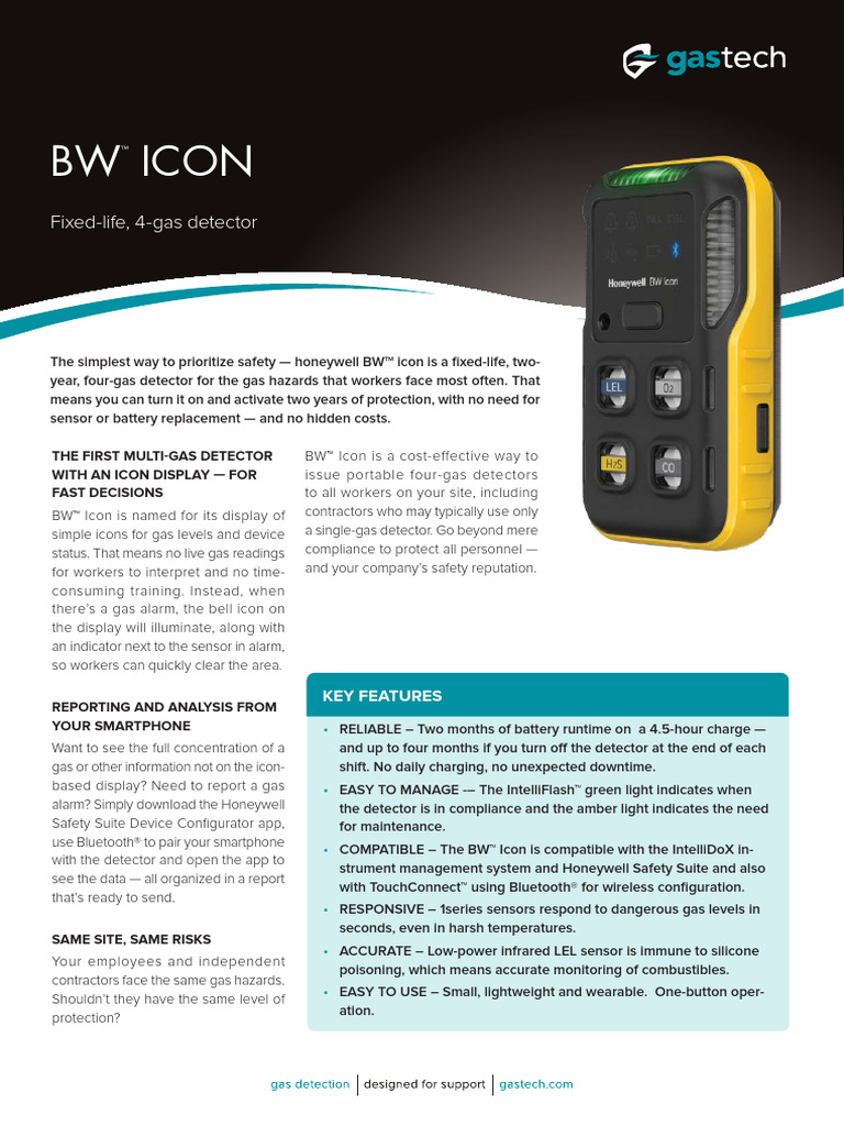BW Icon Datasheet | PDF | Sensor | Equipment