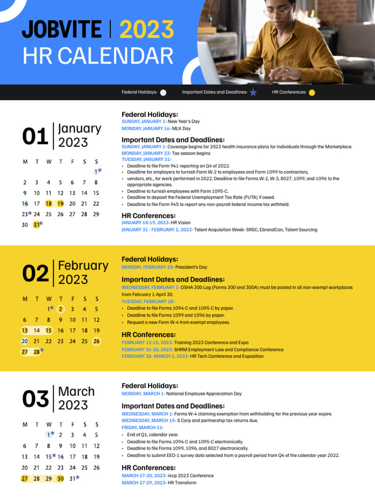 Sample of HR Calendar | PDF | Payroll | Taxes