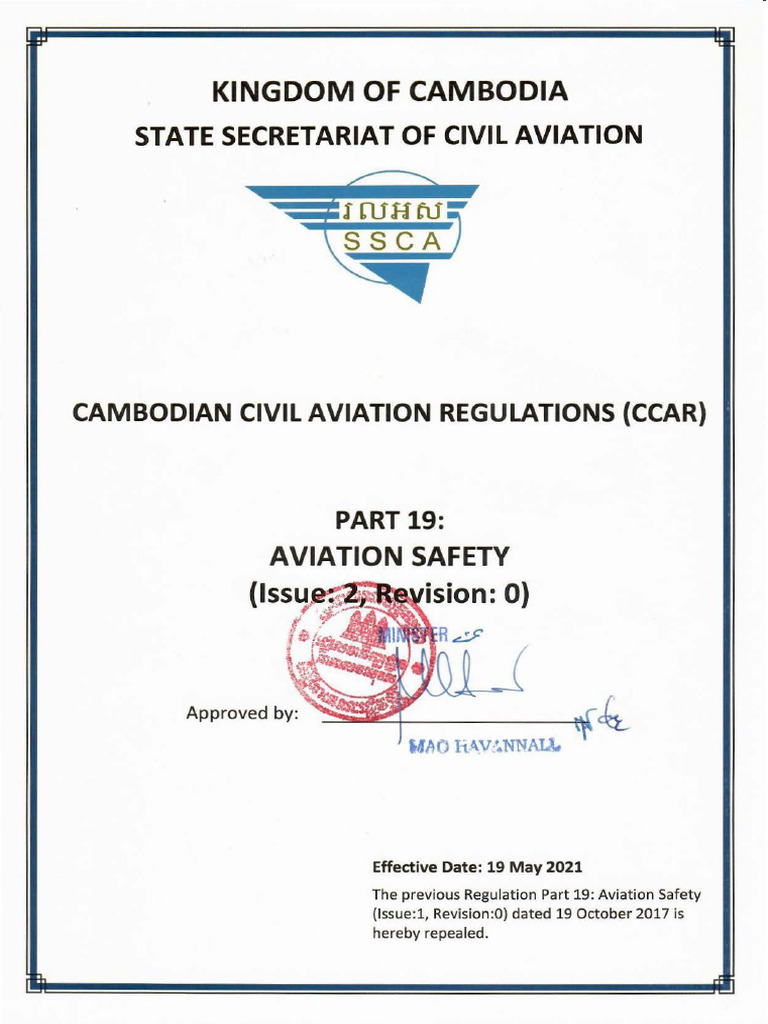 CCAR Part19 Aviation Safety May 19 2021 Clean Version FINAL With | PDF