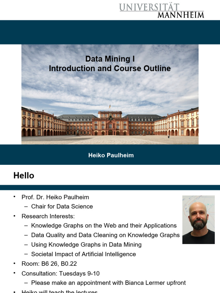 DM00-Intro-HWS2019_v1 | PDF | Data Mining | Cluster Analysis