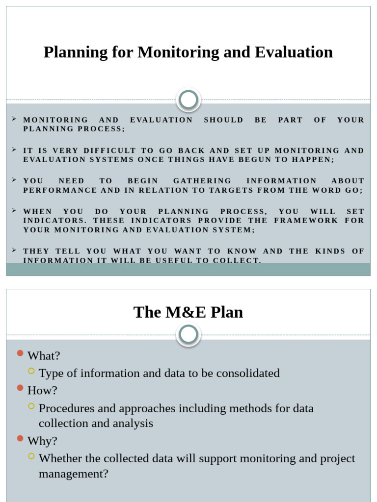 004 - Setting-up an M&E System | PDF | Methodology | Information