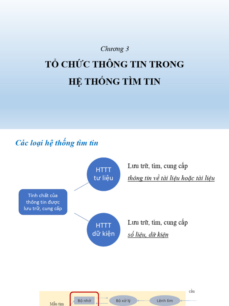 Tổ Chức Thông Tin Trong Hệ Thống Tìm Tin | PDF