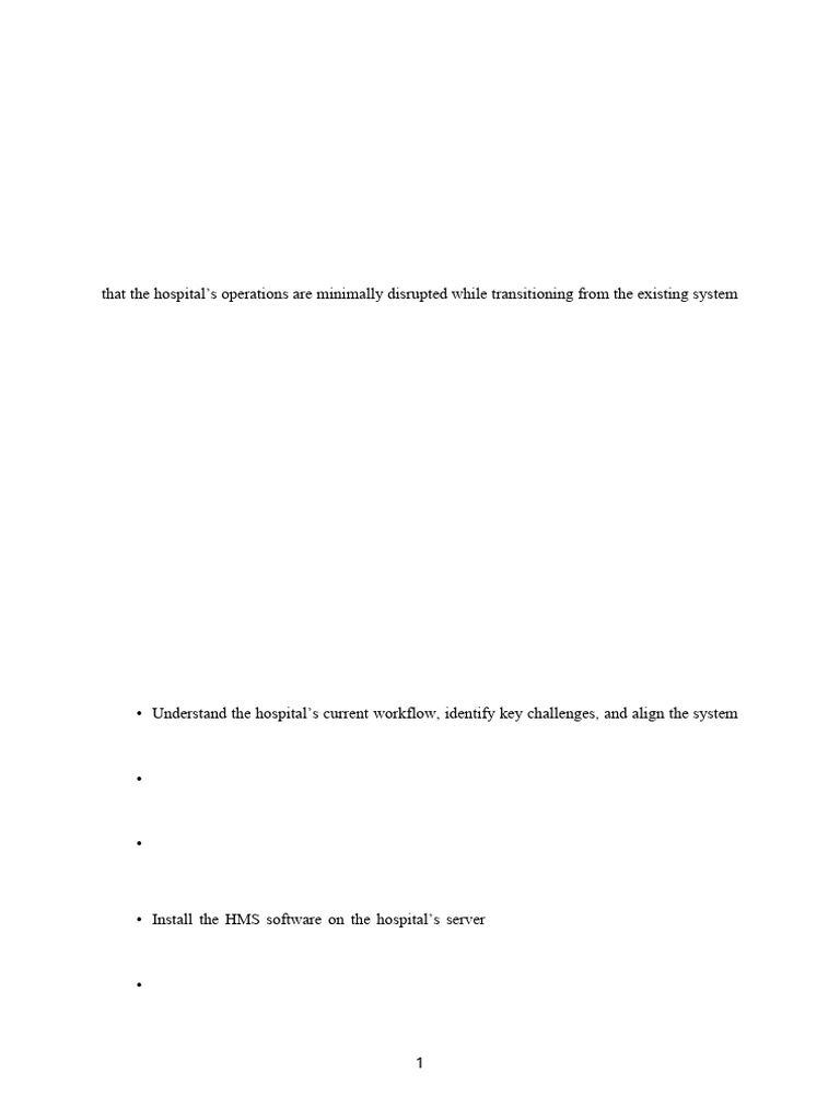 Hospital Management System Implementation Plan | PDF | System ...