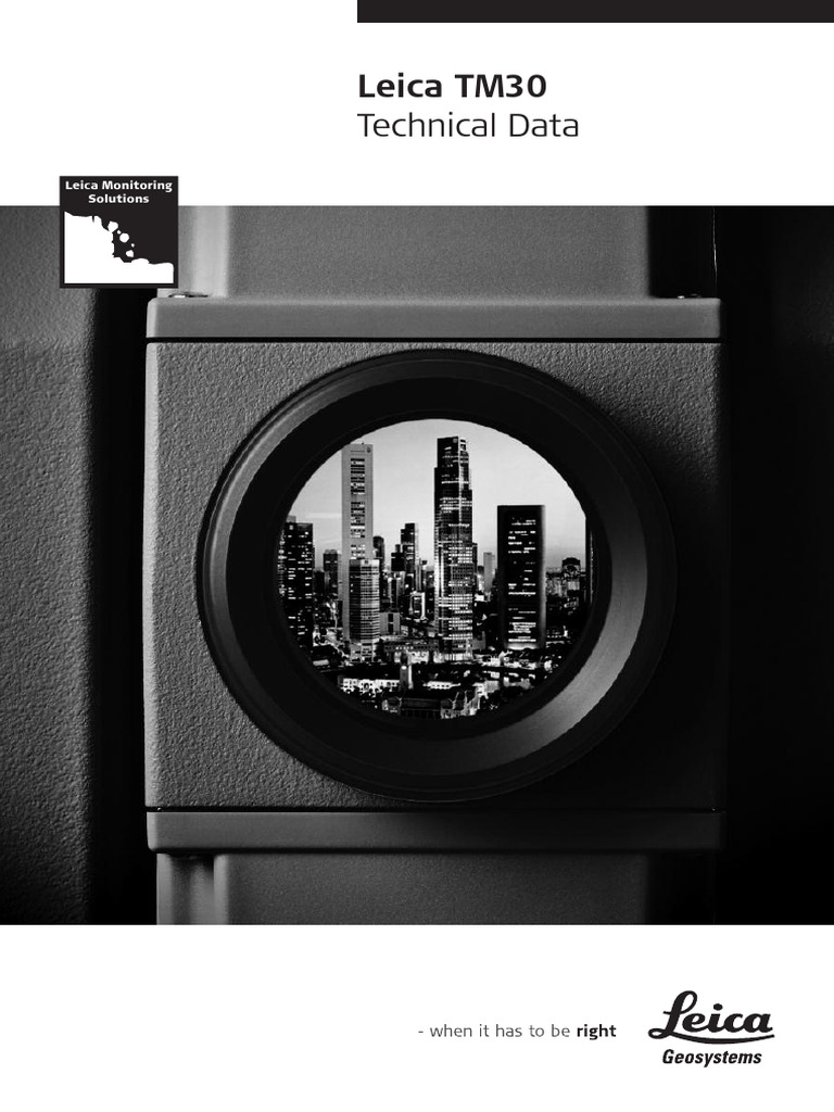 Leica TM30 Technical Specifications | PDF | Surveying | Global ...