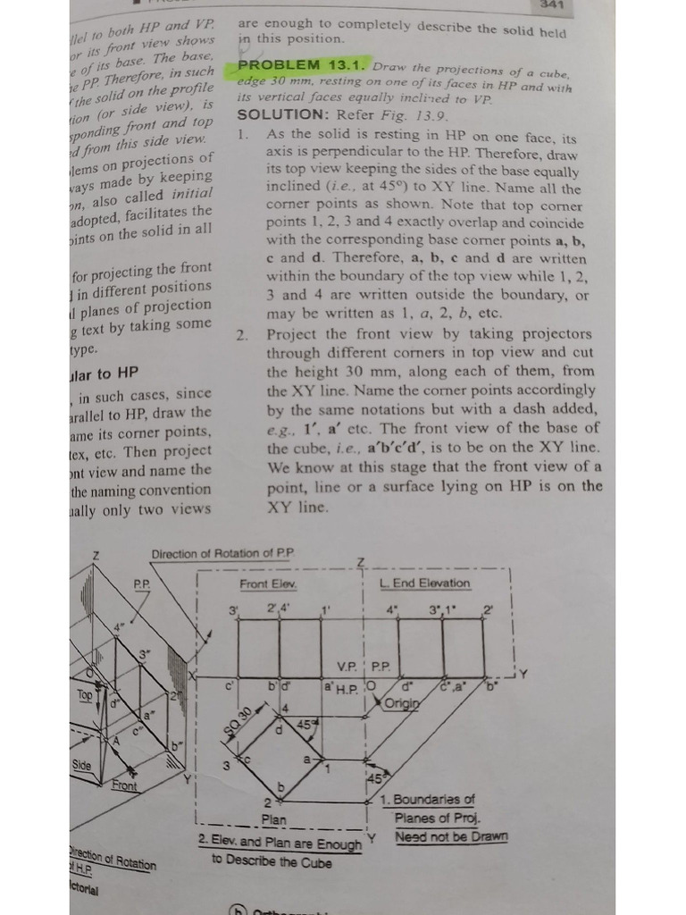 projection of solid-1 | PDF