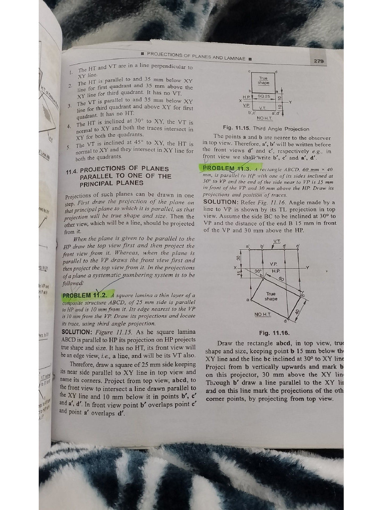 Projection of Planes and Laminae | PDF