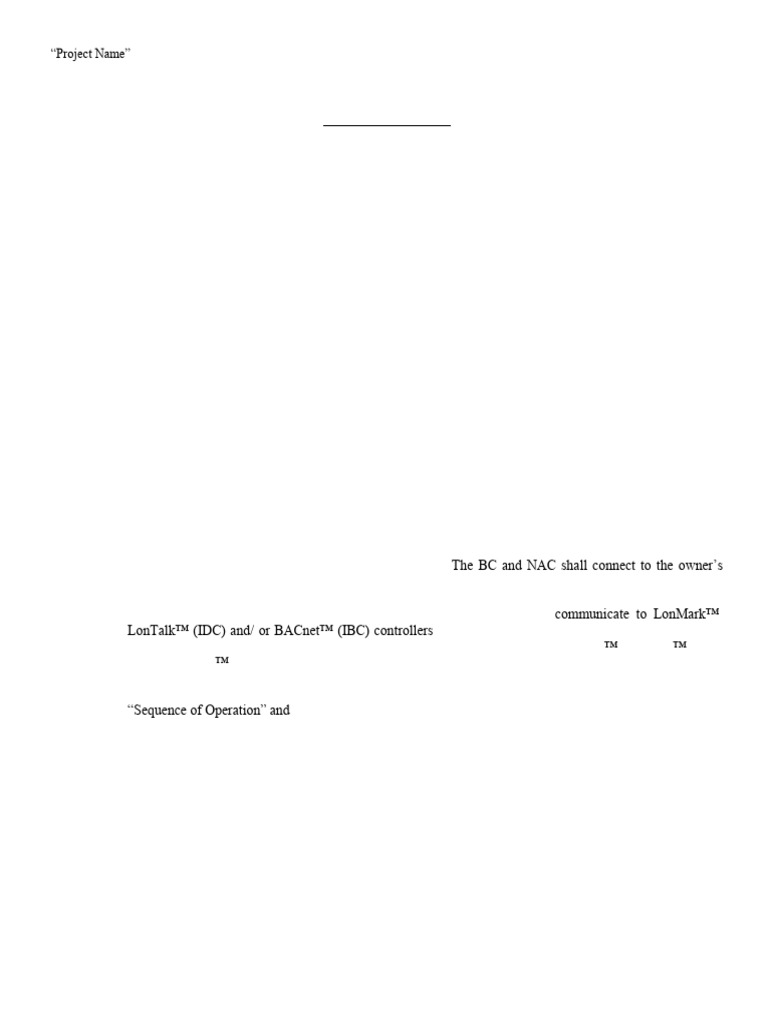 BMS Guide Specs | PDF | Computer Network | Building Automation