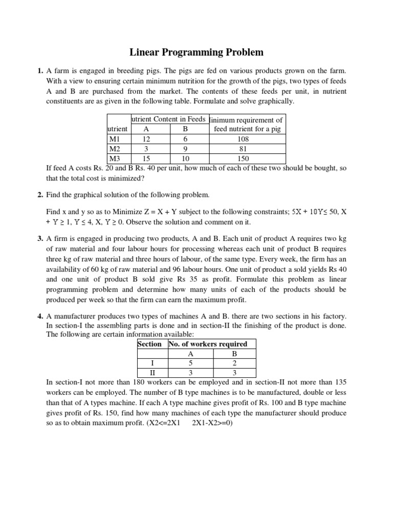 Lpp Assignment Pdf Linear Programming Economies