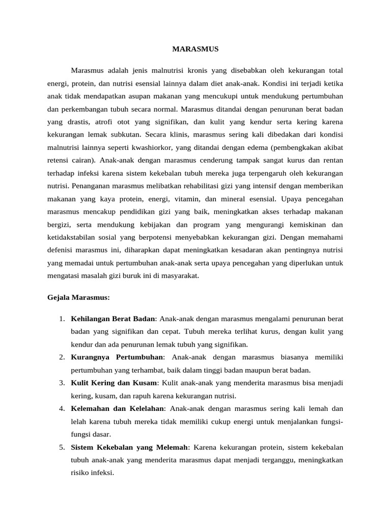 MARASMUS | PDF