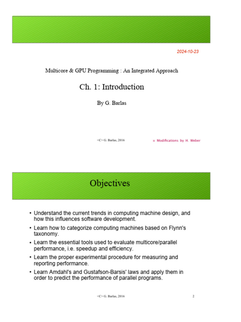 ACA 2024W 01 Introduction | PDF | Scalability | Multi Core Processor
