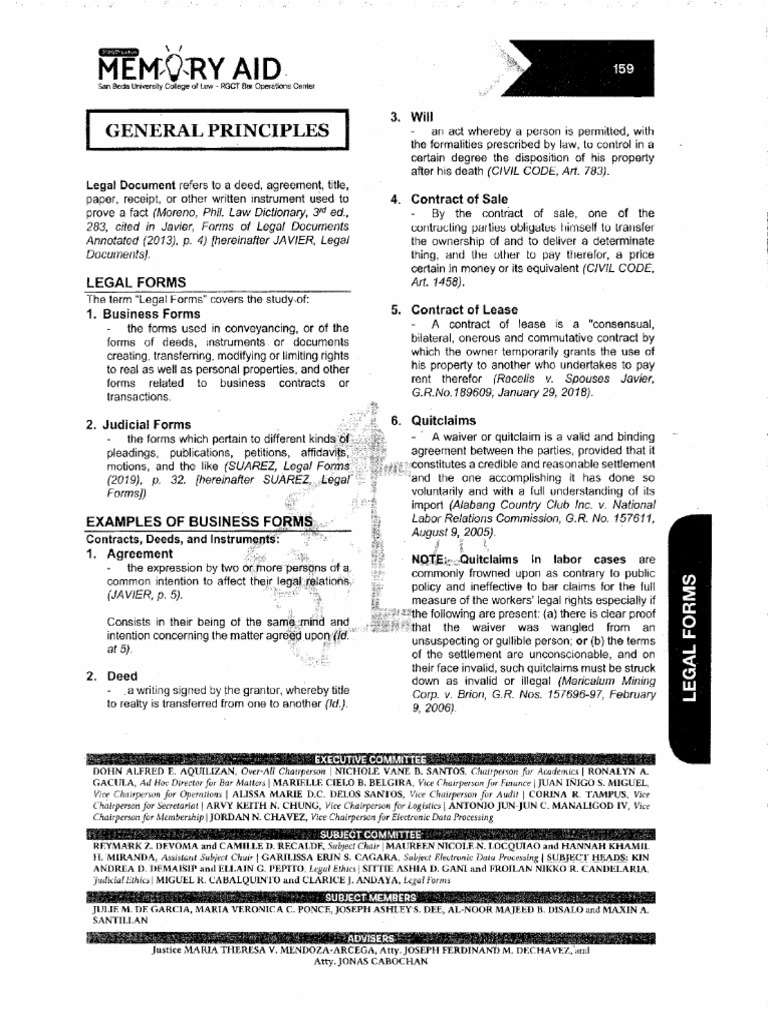 Legal Ethics (2021 SBU Memory Aid) - 166-310 | PDF | Private Law | Common Law