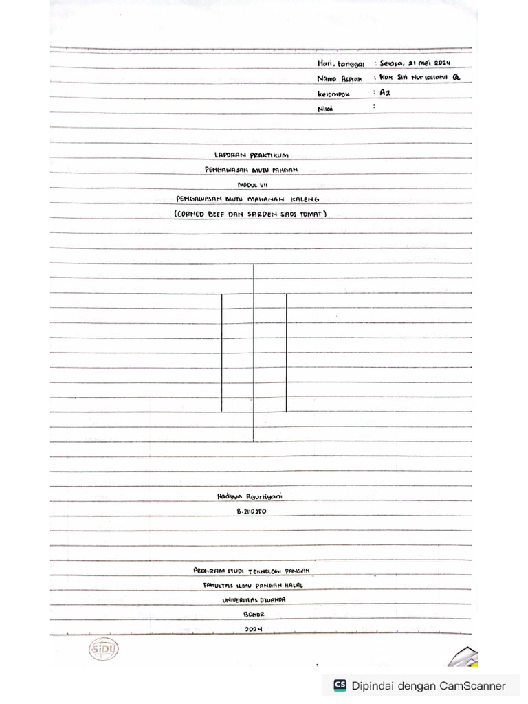 Laporan Praktikum Wastu - Modul Vii - Nadiyya - B.2110250 | PDF