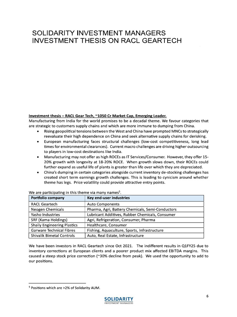 Racl Geartech | PDF