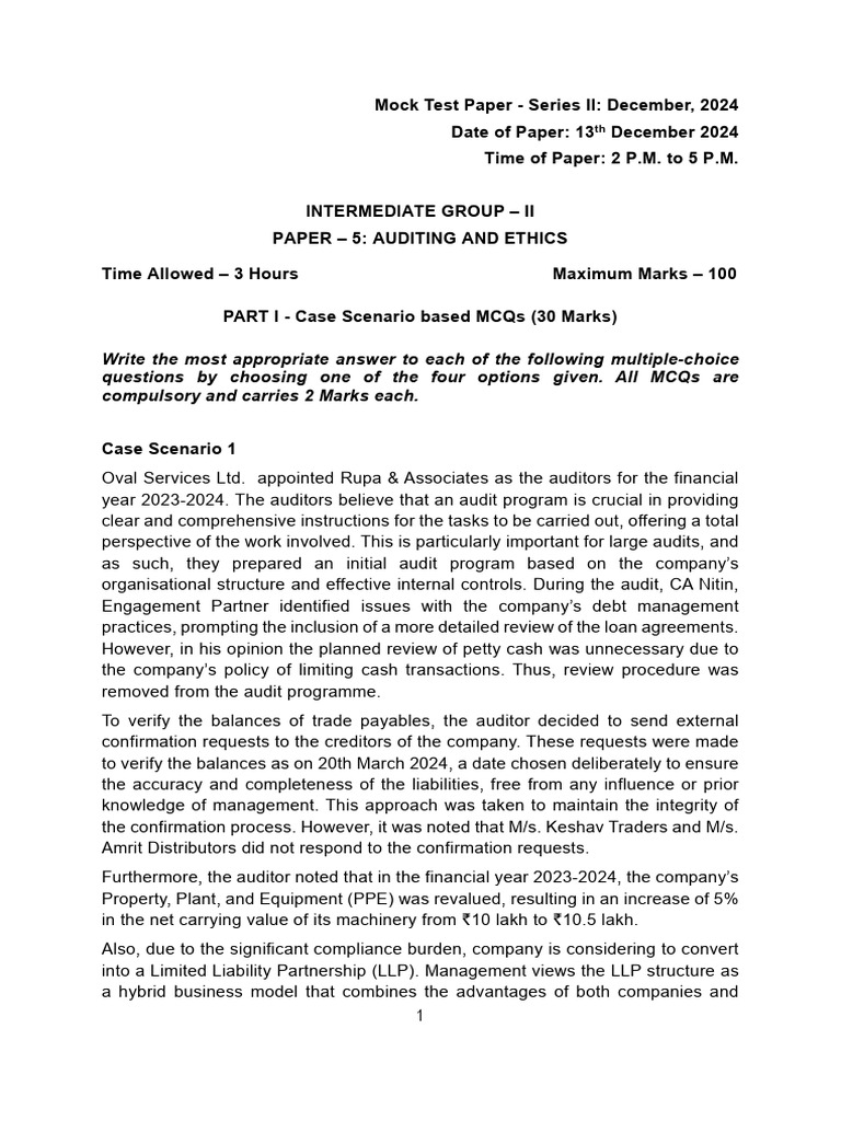 Audit MTP 2 | PDF | Audit | Internal Control
